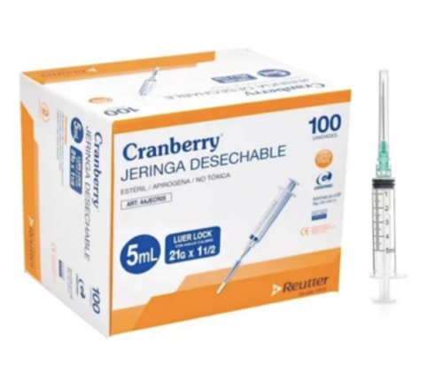 Jeringas Desechables 5cc Caja 100 Uds, Cranberry. – MayorDent – Líderes ...