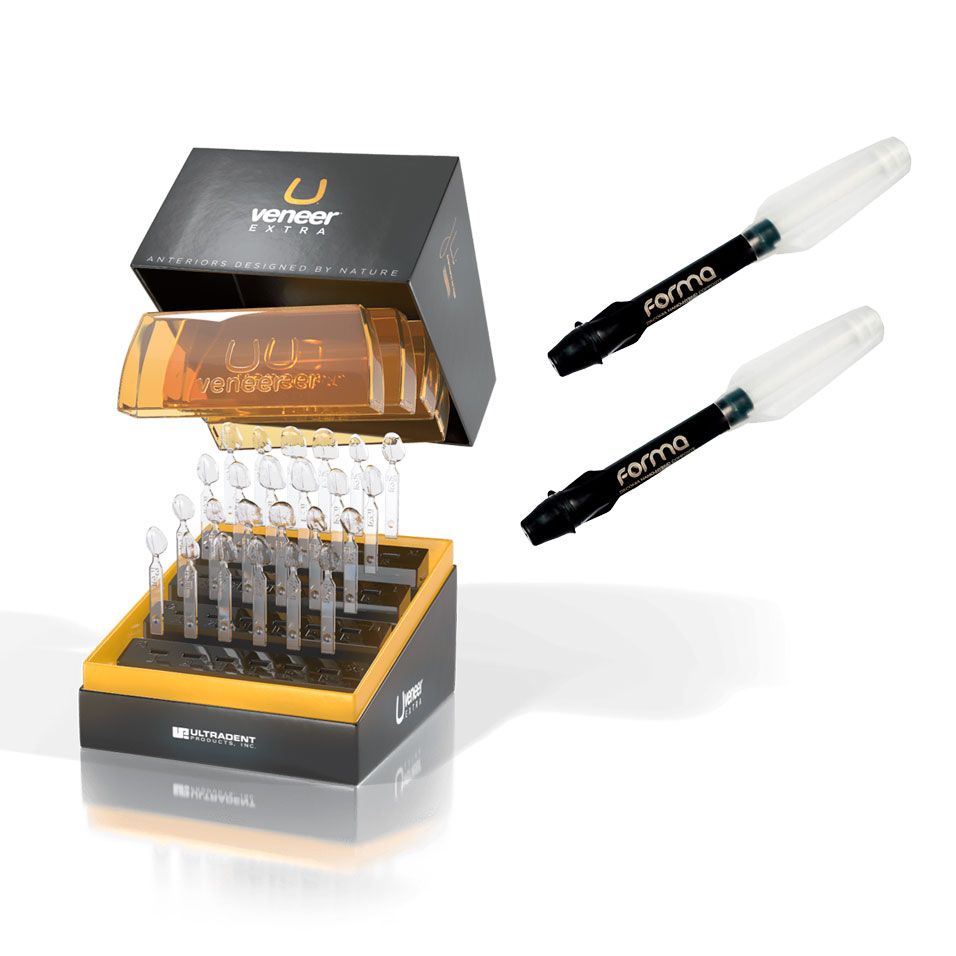 Uveneer Extra Half Kit + 2 jeringas Forma gratis A2B y A3B, UltraDent ...
